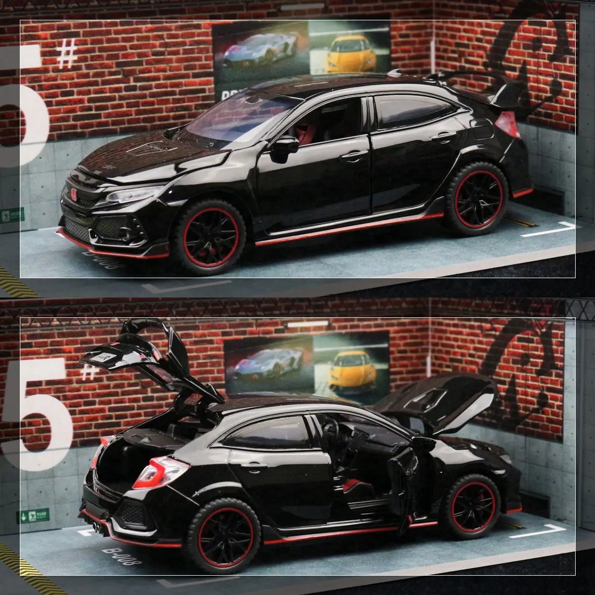Diecast car 1:32 Honda Civic Type R Toy Car Model Diecast Racing ...