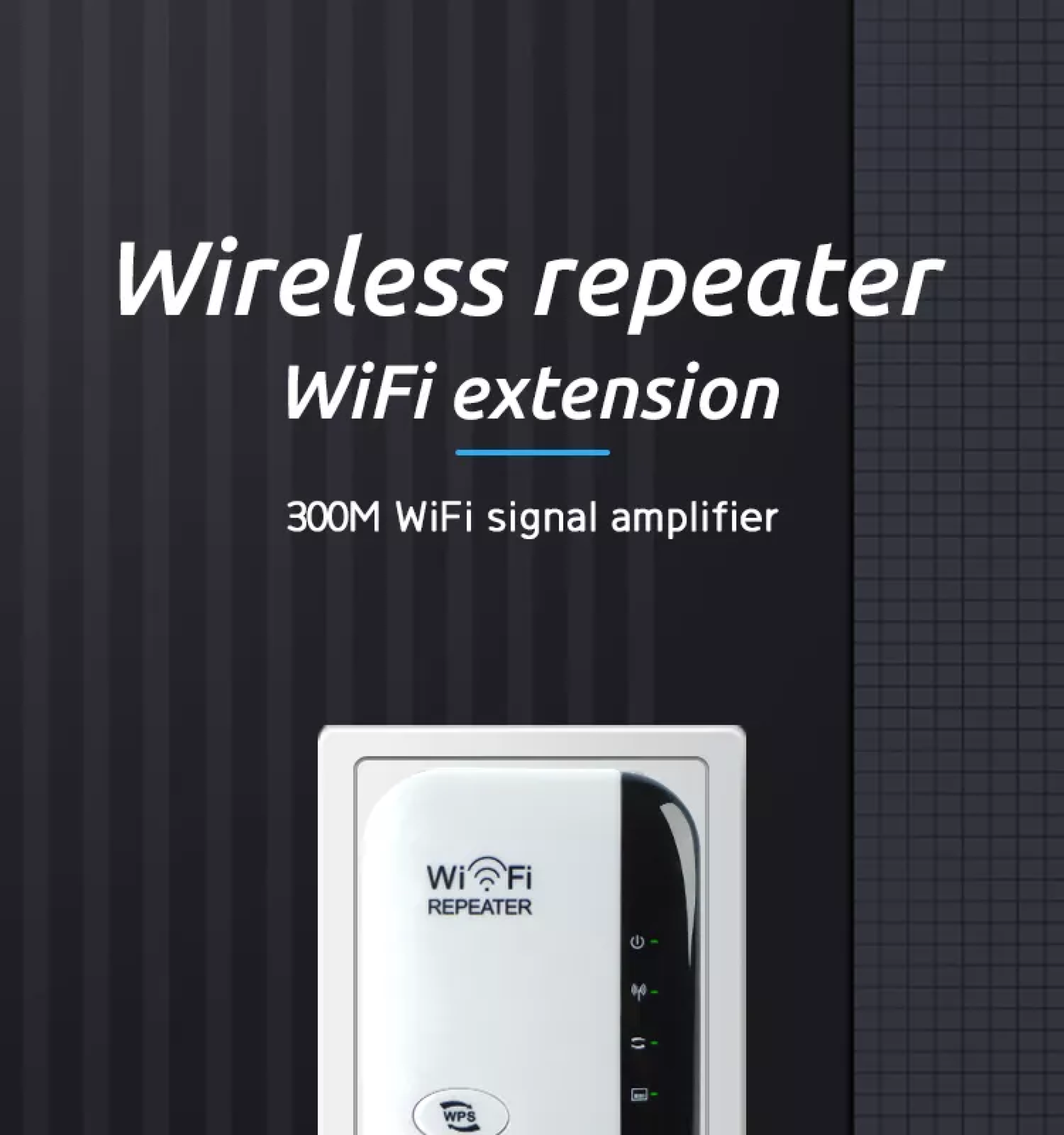 Wi-Fi Repeater 300Mbps Network Signal Extender Wireless Router Fast ...
