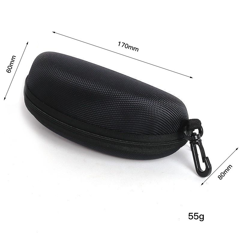 Oxford Fabric Rectangular Eyeglass Case with Semi Circular Zipper Hook ...