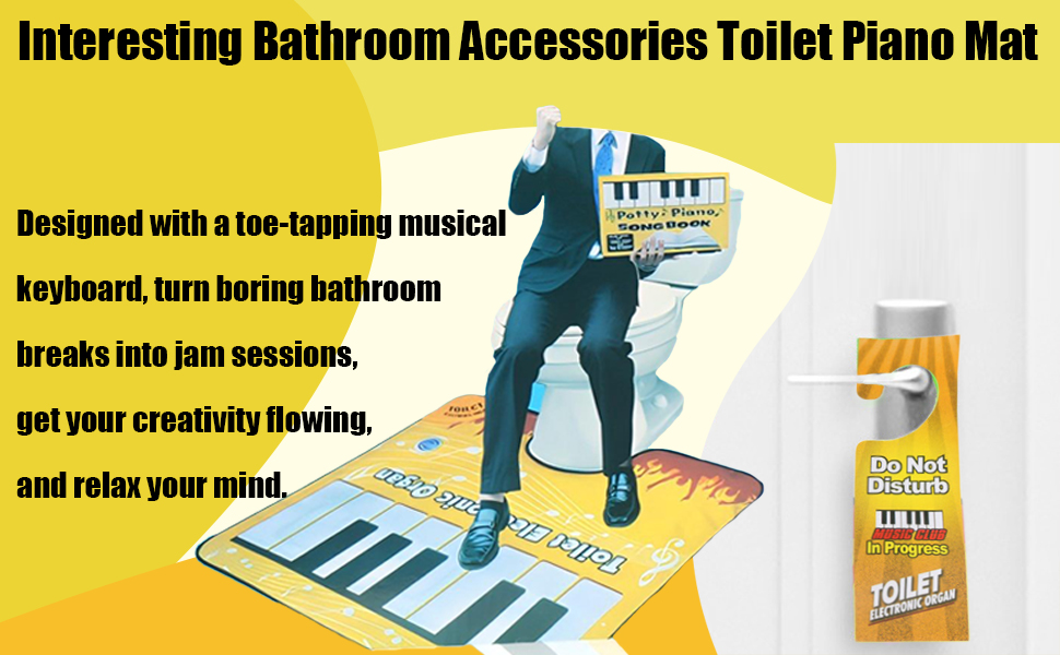 Big Size Potty Piano Sounding Rug Bathroom Fun Toe Tapping Musical ...
