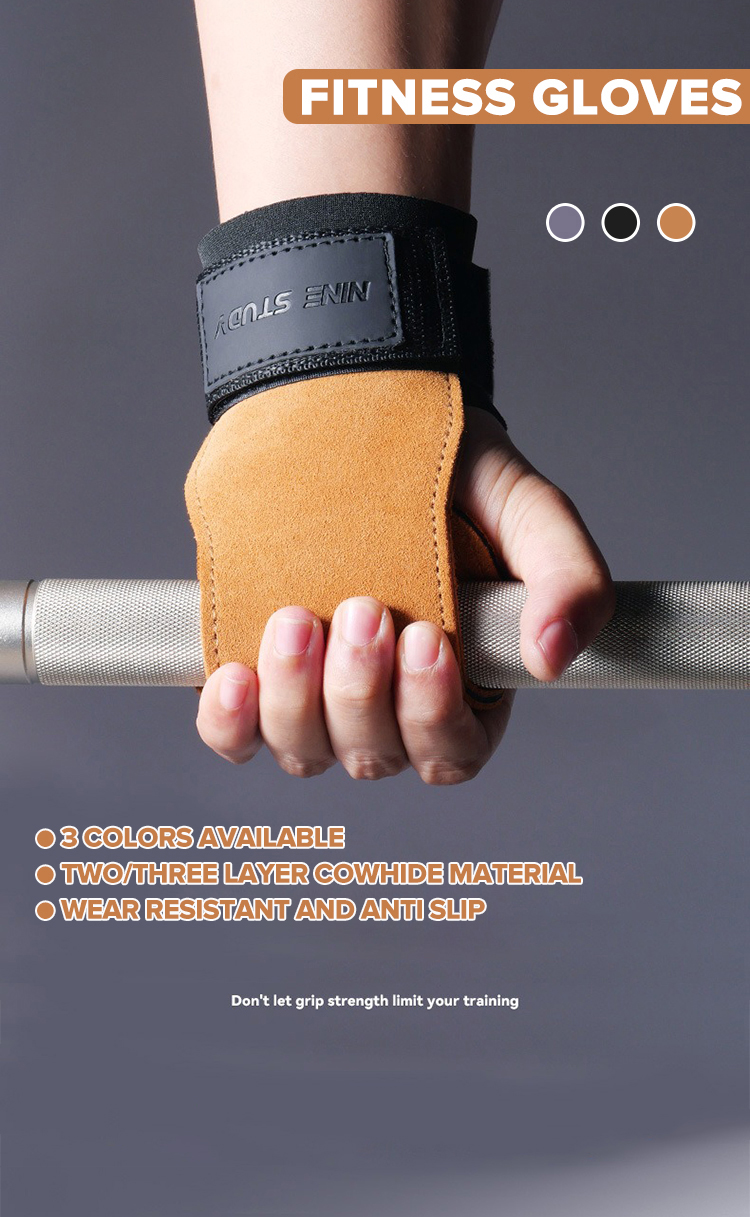 Quality Fitness Gloves Gym Grips for Men Women Wrist Wraps with Three ...