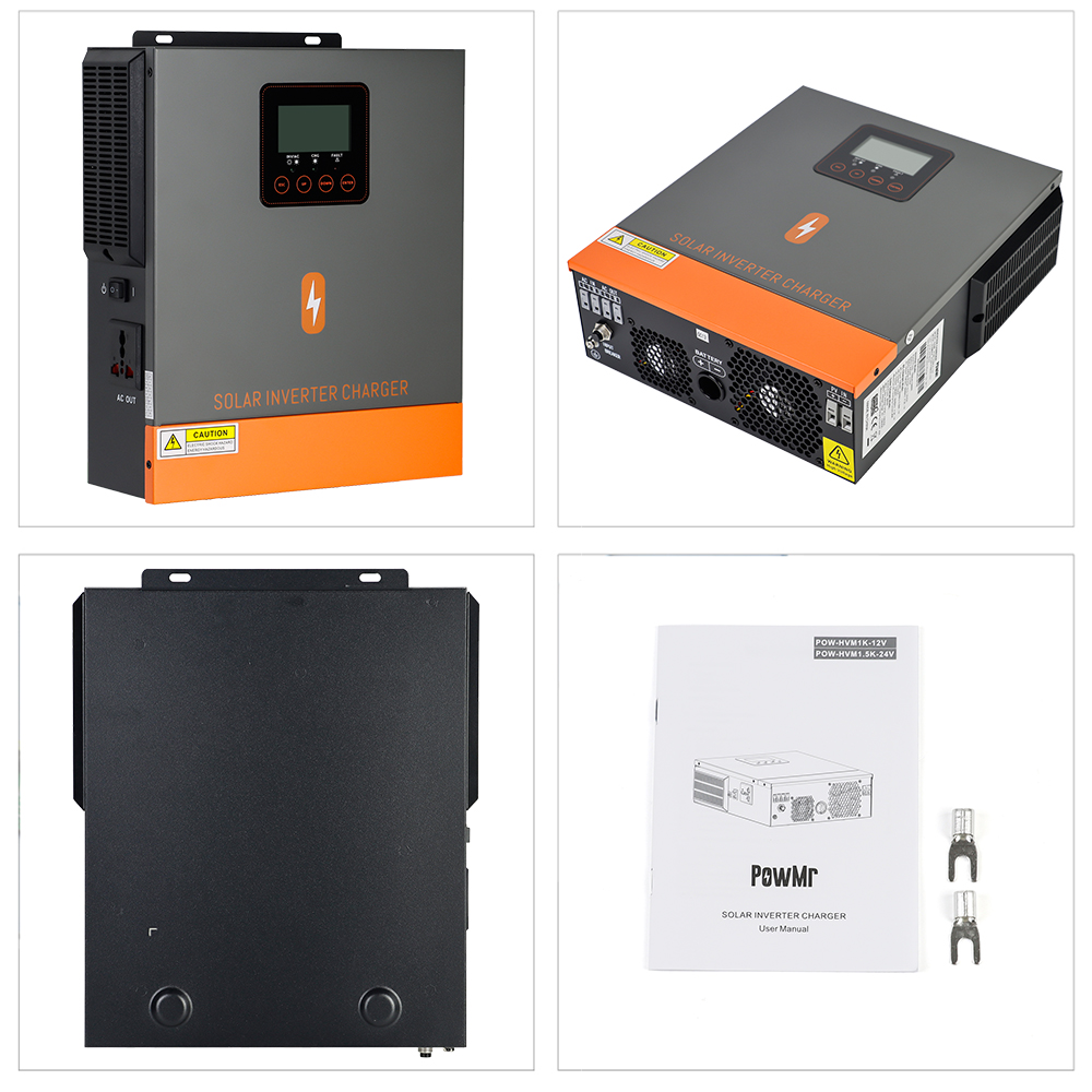 PowMr MPPT 1KW 1.5KW Hybrid Solar Inverter Built-in 80A MPPT Solar ...