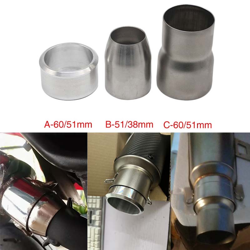 Adapter Motorcycle Exhaust Moto Exhaust Pipe Adapters 38-51MM 60-51MM ...