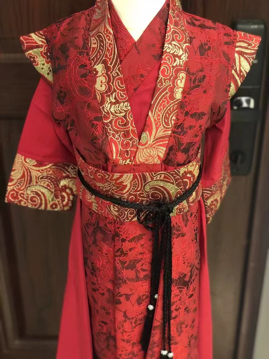 Children Hanfu Boys Girls Red Costume cos Clothing Knights Ancient ...