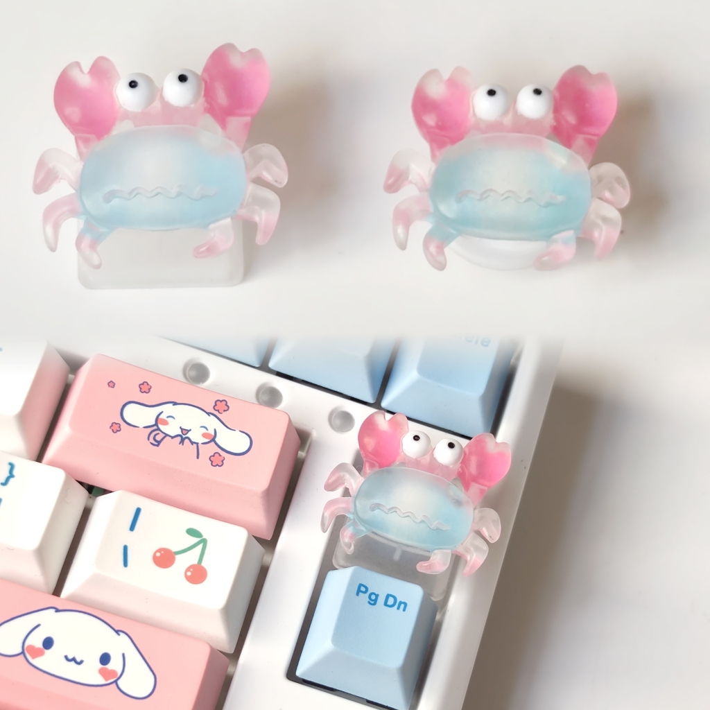 Handmade Cartoon Crab Translucent Personalized Mechanical Keyboard ...