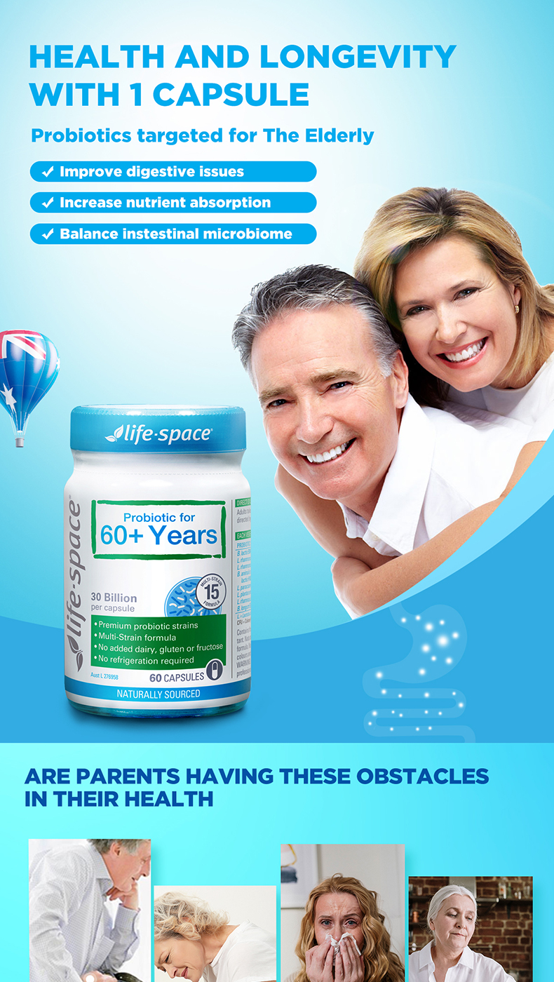 [Official] Life Space 60+Years old Seniors Probiotic Supplement 60 ...
