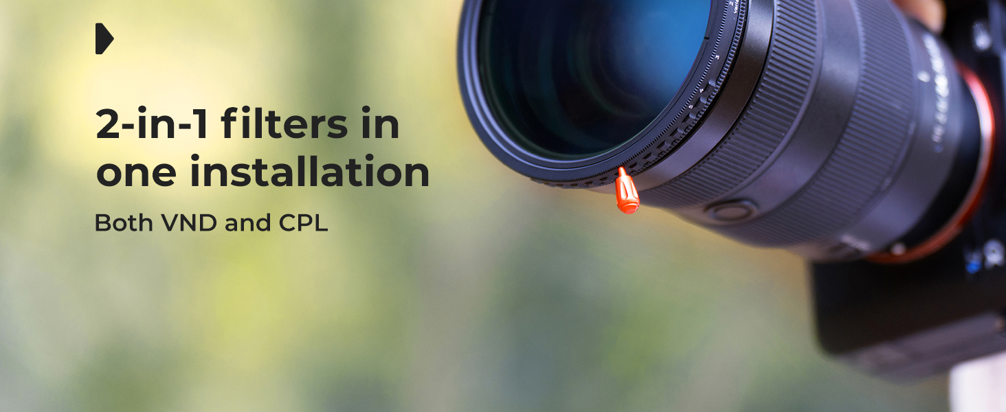 K&F Concept Variable ND2-ND32 (1-5 Stop) & CPL 2-in-1 Lens Filter C ...