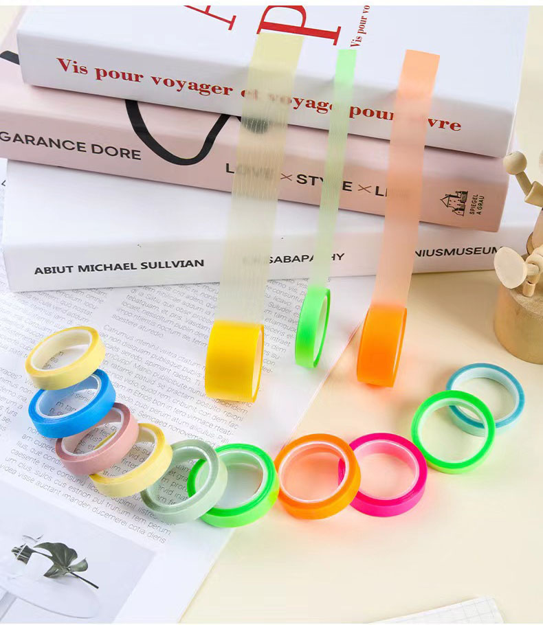 5pcs Macaron Transparent Sticky Note Tape Tearable Marking Index ...