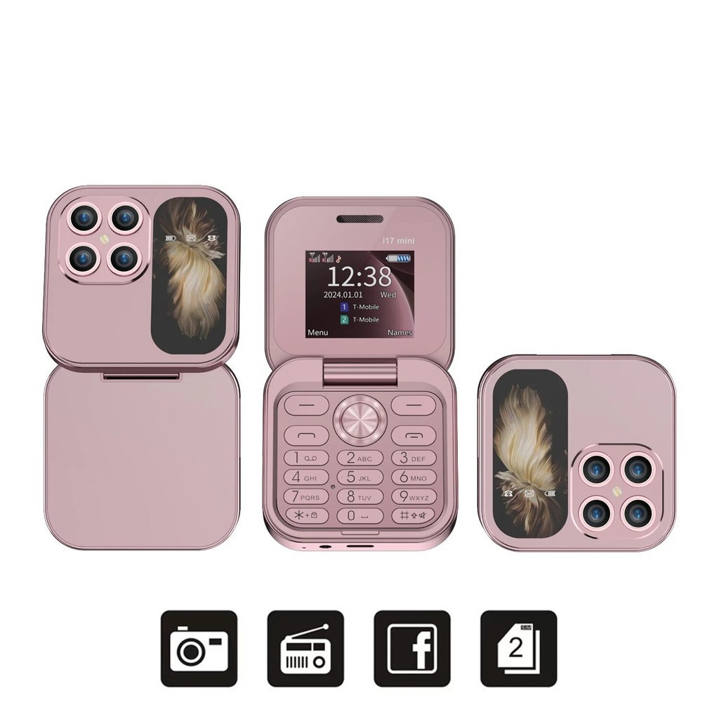 Brand New i17 mini Flip Phone Keypad Cellphone Dual SIM Keypad Phone ...