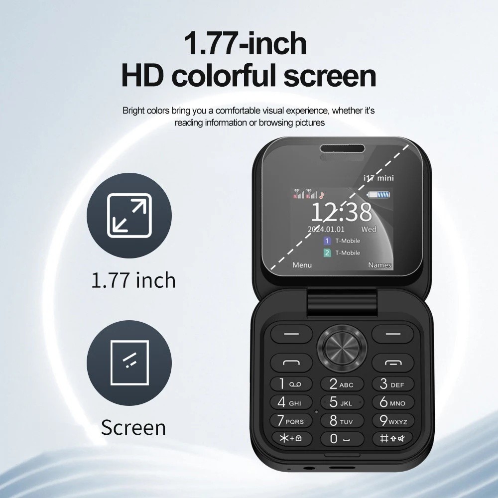 Brand New i17 mini Flip Phone Keypad Cellphone Dual SIM Keypad Phone ...