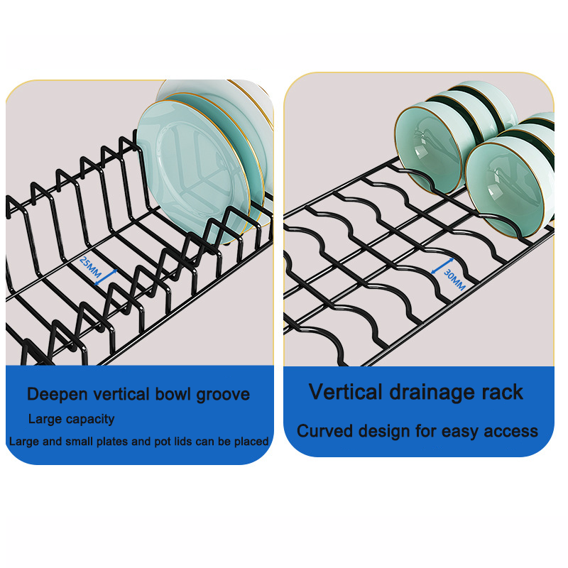 2-Layer Stainless Steel Tableware Rack with Lid 65/75/85/95/105cm Cross ...