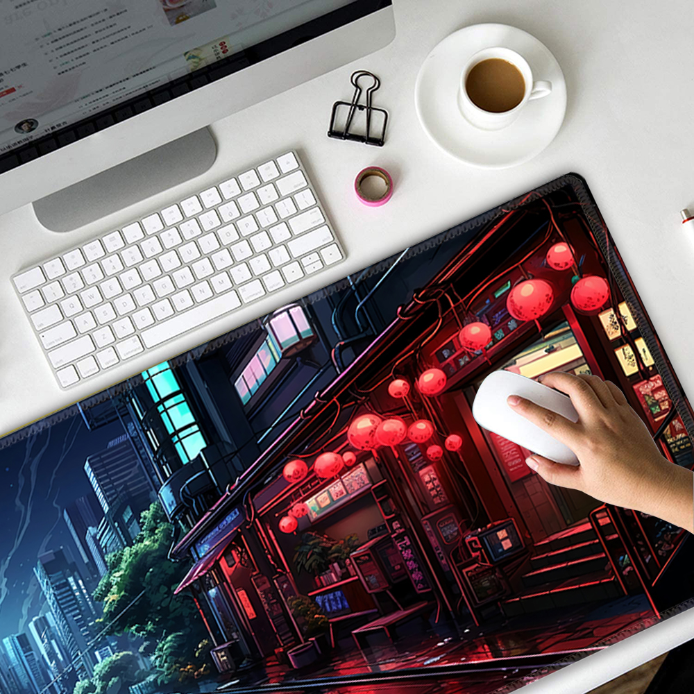 LoFi Tokyo desk mat, japanese LoFi mouse pad, Tokyo street alley ...