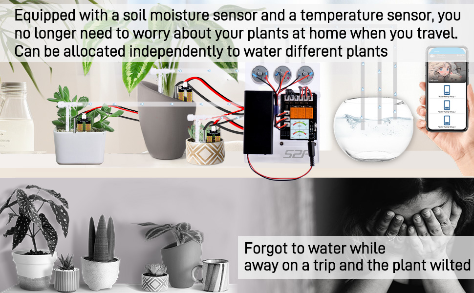 52Pi Plant Watering Kit With Arduino UNO R4 WiFi Environmental ...