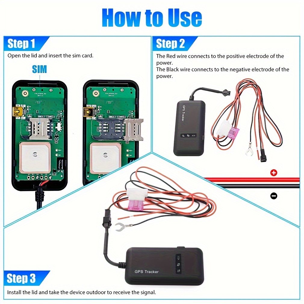 Acodo GT02A Mini GPS Tracker for Vehicles, GT02A Real Time Tracker Anti ...
