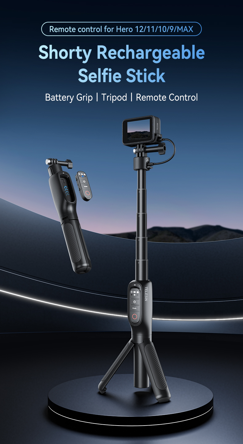 TELESIN Underwater Selfie Stick Waterproof Diving Monopod Remote ...