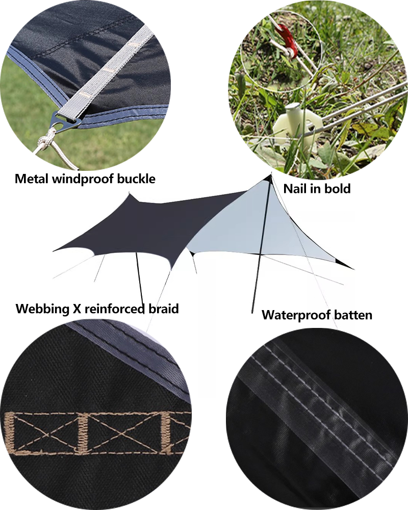 Flysheet Waterproof Groundsheet Camping Tarp Ultralight Weight Shelter ...