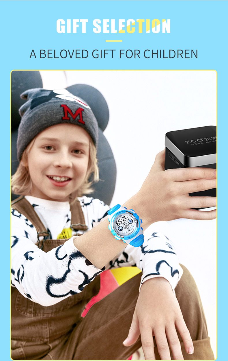 ZGO Watch For Kids 50M Waterproof Electronic Luminous Student Boys ...