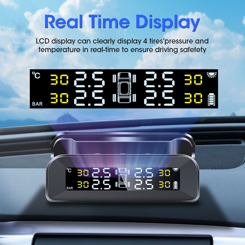 Jansite Solar TPMS Upgraded Tire Pressure Monitoring System LCD ...
