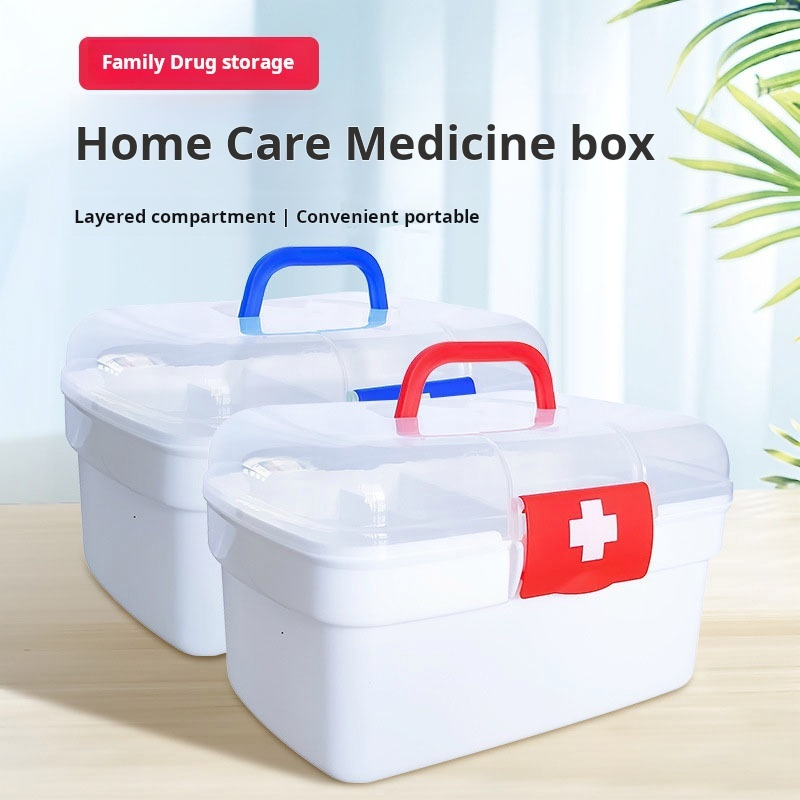 First Aid Kit Storage Box Plastic Family First aid box/Emergency ...