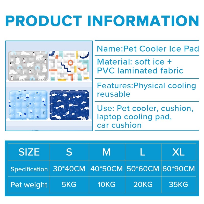 Petsup Pet Cooling Pad 【Available Stock】For Dog Cat Summer Ice Gel Mat ...