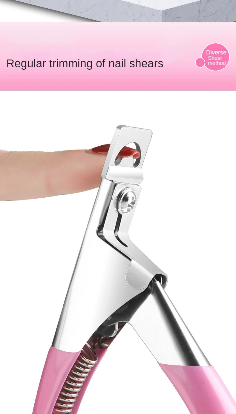 Nail Art Edge Cutter UV Acrylic False Nail Clipper Tips Manicure ...