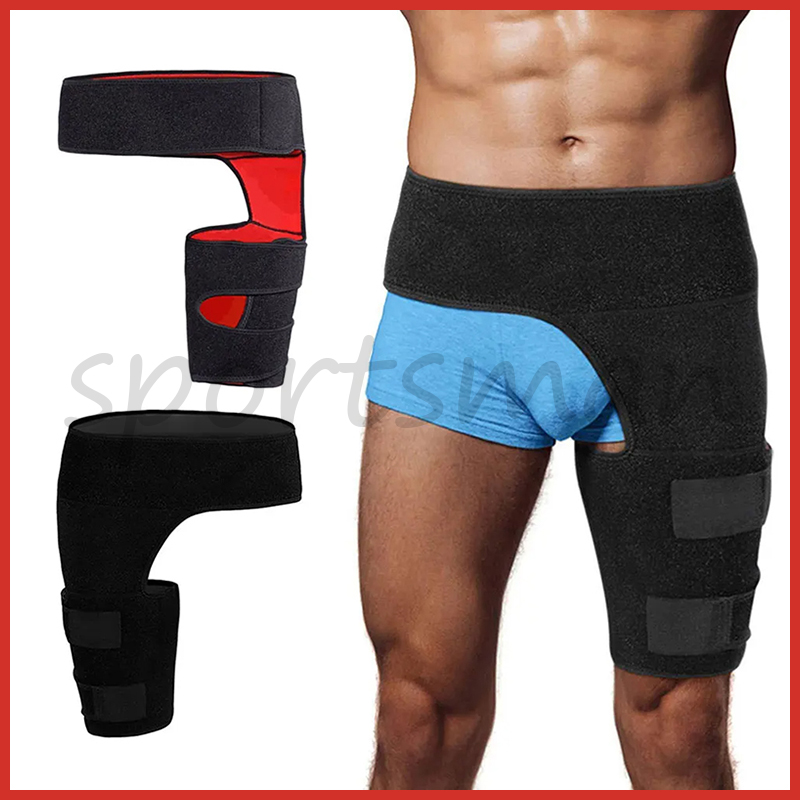 Hip Brace Thigh Compression Sleeve, Hamstring & Groin Compression Wrap ...