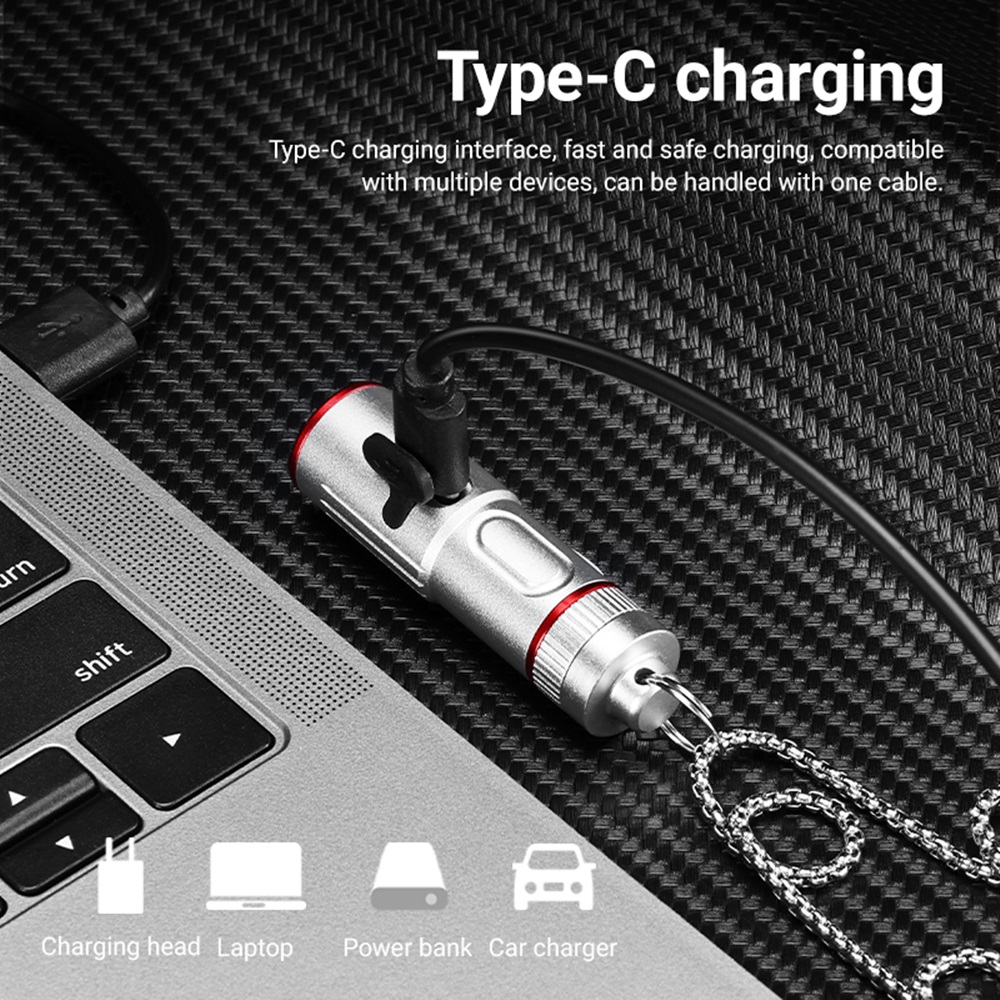 Alonefire X73 Mini EDC Cool Neck Decoration Small Flashlight Keychain ...