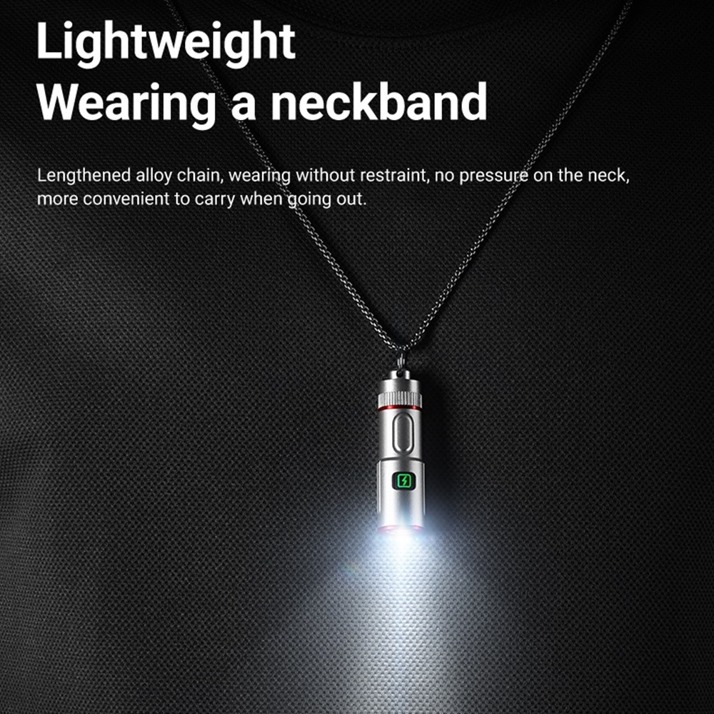 Alonefire X73 Mini EDC Cool Neck Decoration Small Flashlight Keychain ...
