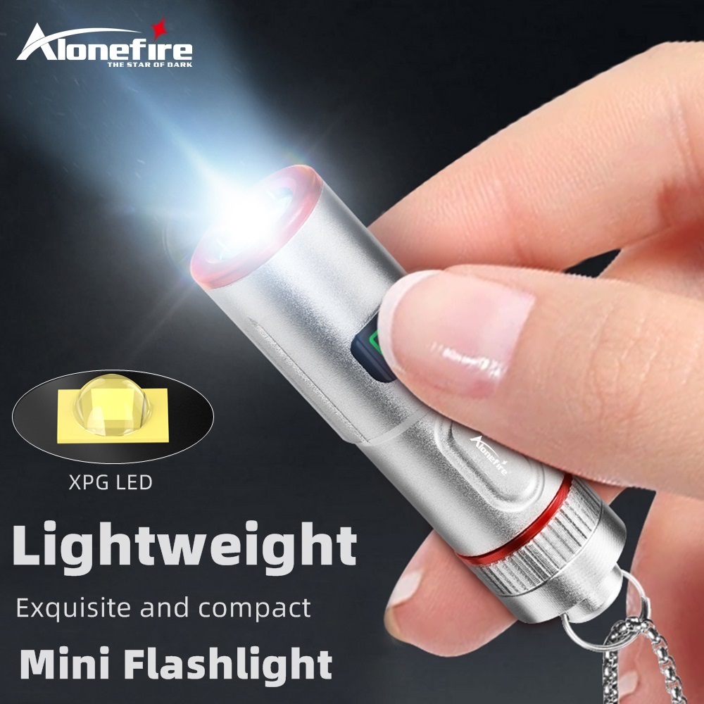 Alonefire X73 Mini EDC Cool Neck Decoration Small Flashlight Keychain ...