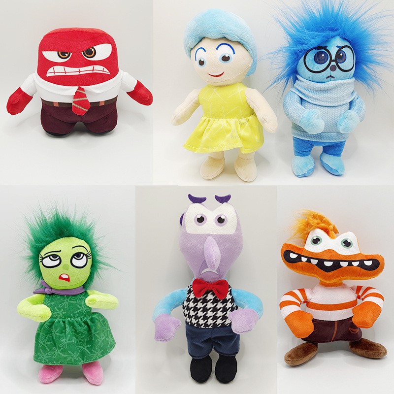 Inside Out 2 Plush Cartoon Animation Doll Brain Agent Team Emojis ...