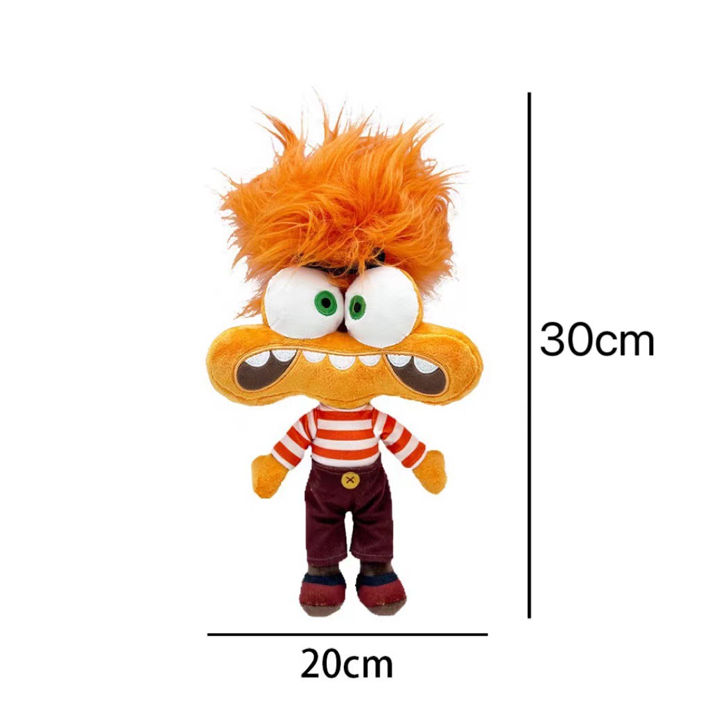 Inside Out 2 Plush Cartoon Animation Doll Brain Agent Team Emojis ...