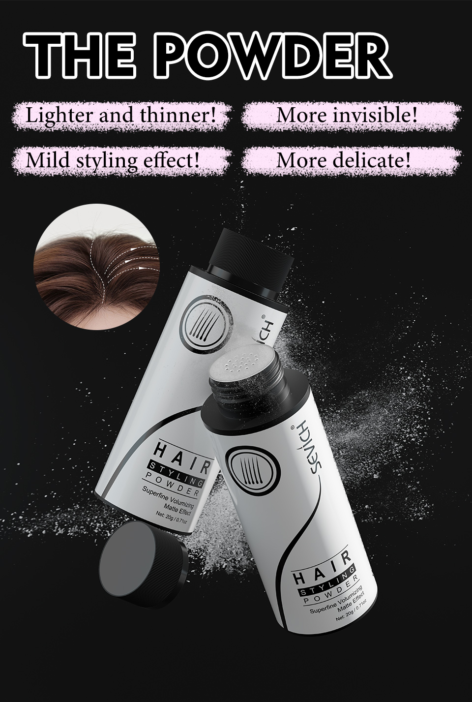 SEVICH Hair Powder Unisex Hair Styling Refreshing Fluffy Powder Hair ...