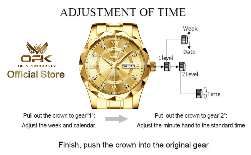 OPK Watch For Woman Elegant Waterproof Original With Box Stainless ...