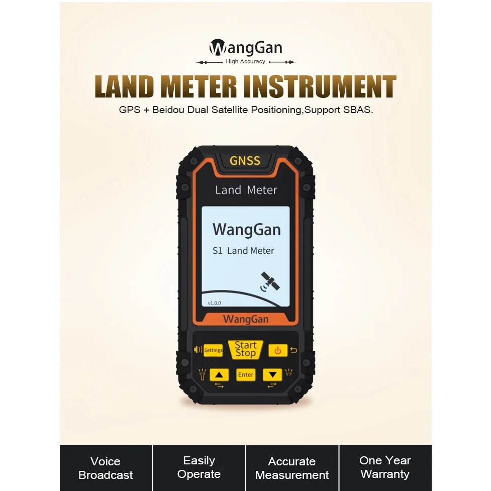 WangGan S1 Portable GPS Land Measuring Meter Mountain Measurement 2.4 ...