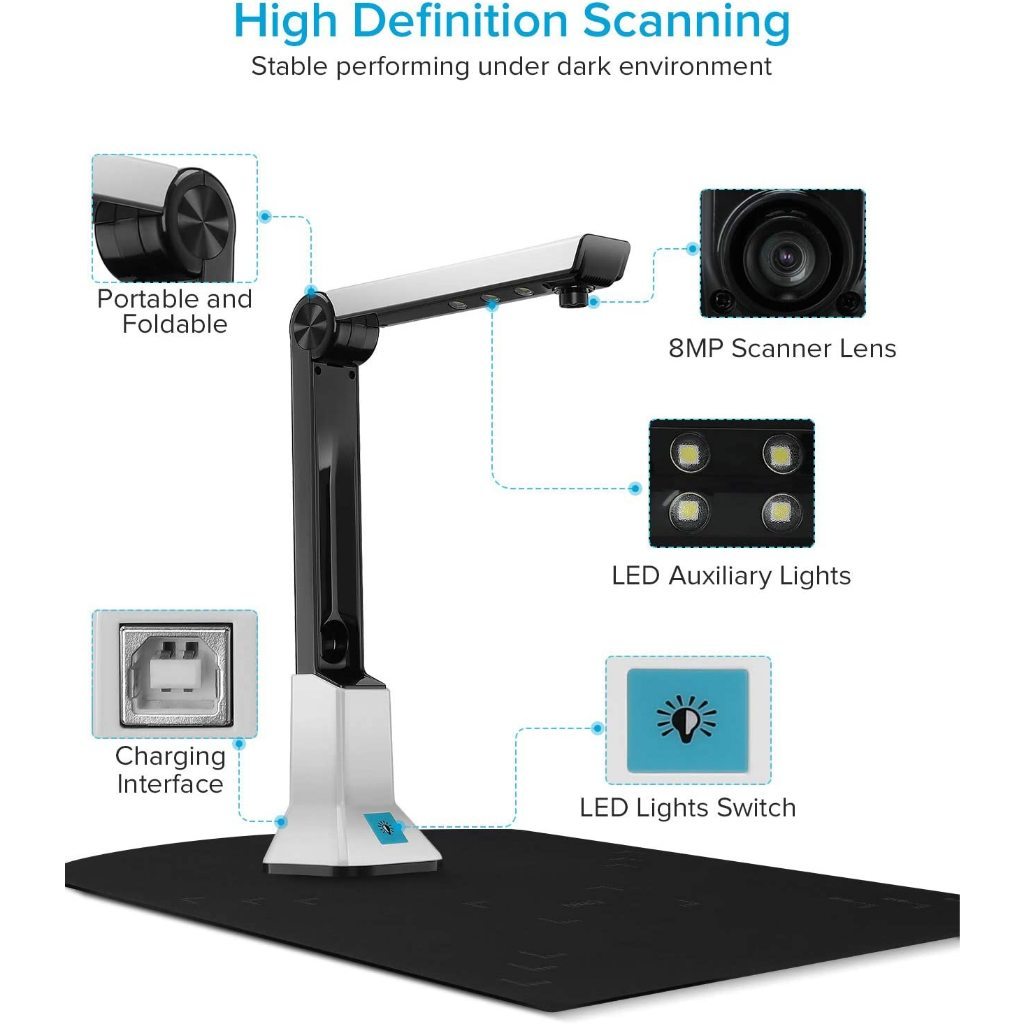 local stock Kinghun BK50 Portable 8 Mega-pixel High Definition Book ...