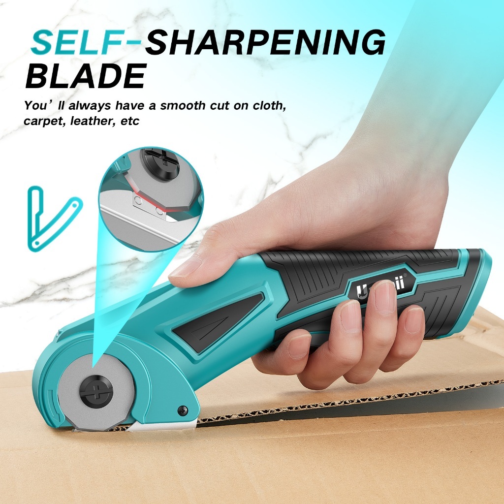 Uaoaii Cordless Electric Scissors 4V Electric Cardboard Box Cutter w ...