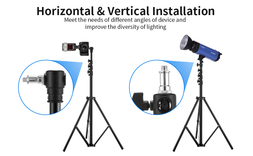 Selens Photography Heavy Duty Light Stand with Angled Arms Aluminum ...
