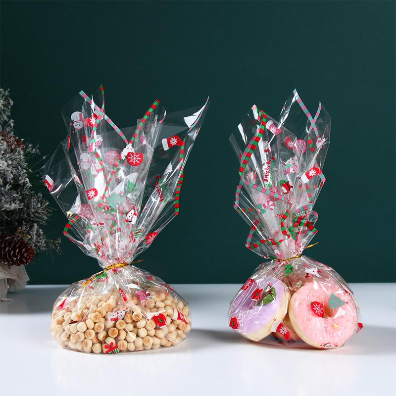Christmas Transparent Wrapper Bouquet Wrapper Santa Claus Plastic ...