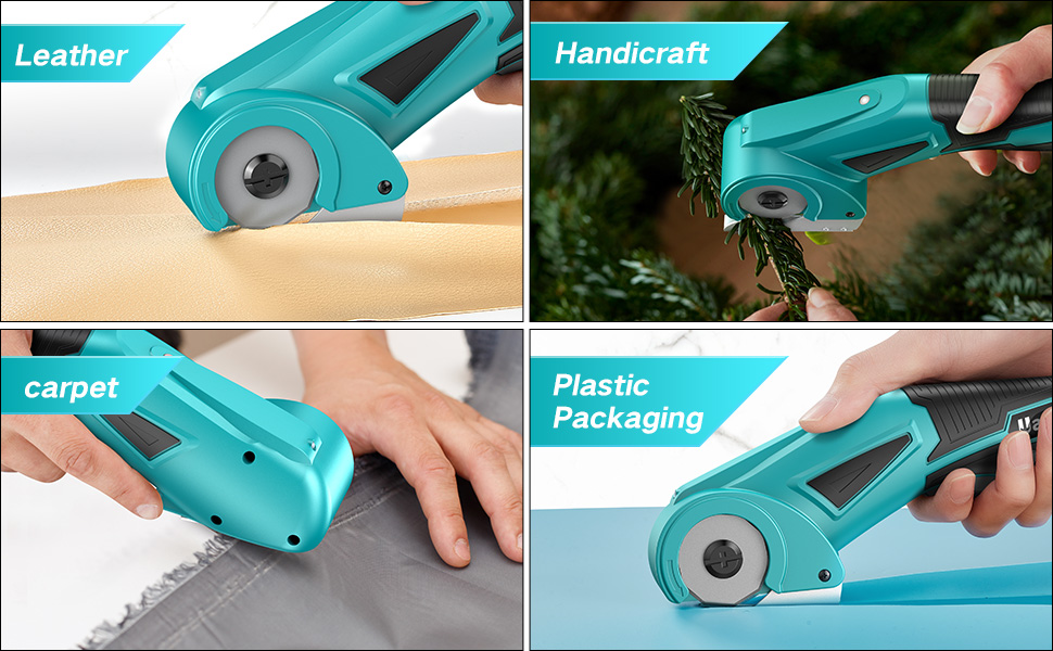 Uaoaii Cordless Electric Scissors 4V Electric Cardboard Box Cutter w ...