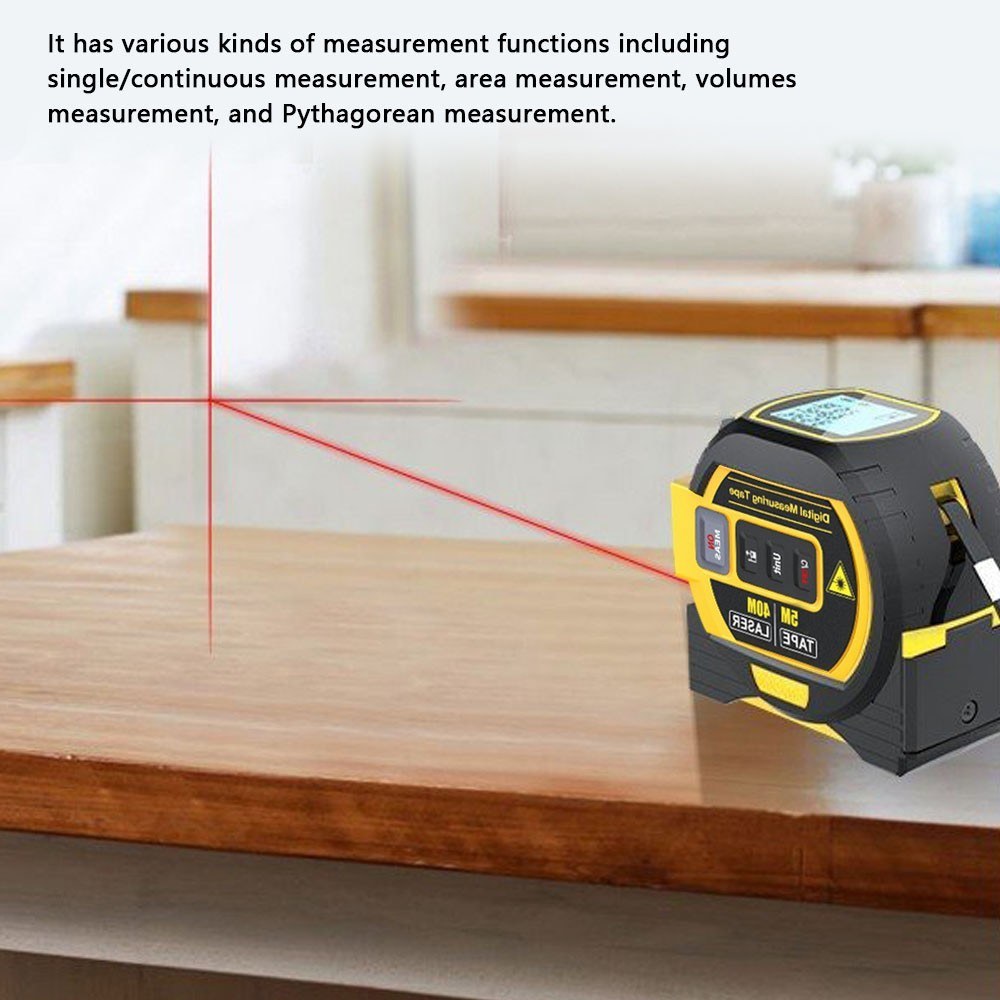 local stock 3 in 1 Laser Rangefinder 60m Measure Ruler Backlight LCD ...