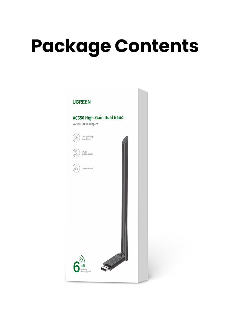 UGREEN WiFi Adapter 1300Mbps 5Ghz&2.4GHz Dual-Band USB WiFi for PC ...