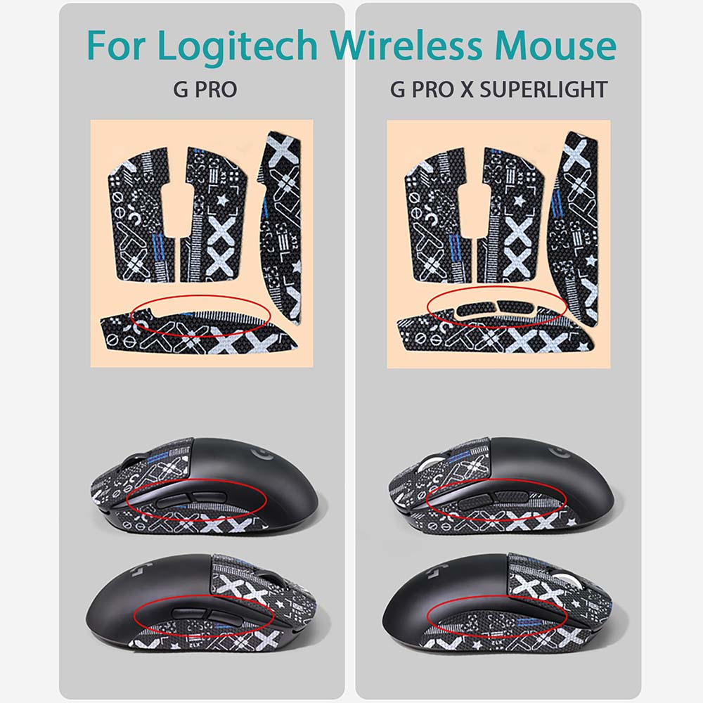Mouse Grip Tape For Logitech G PRO X SUPERLIGHT Sticker Non Slip Suck ...