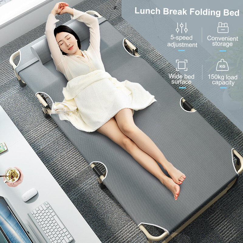 Reclining chair folding chair 2 In 1 300kg Load Bearing foldable bed heavy duty with foam Single ...