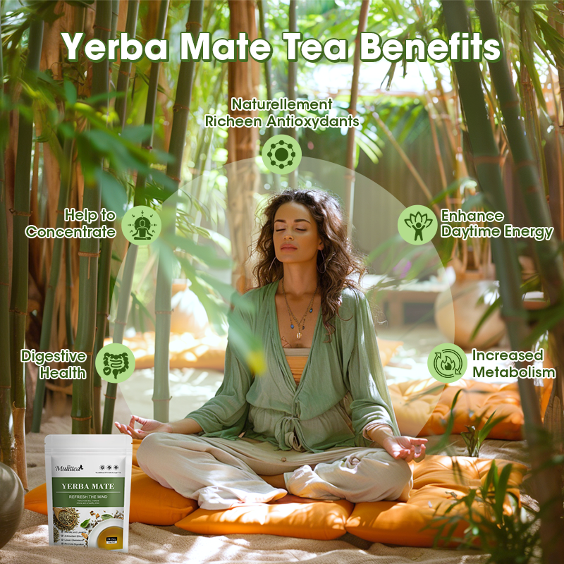 Mulittea Yerba Mate Tea Bags, Natural Organic Yerba Matte Rich in ...