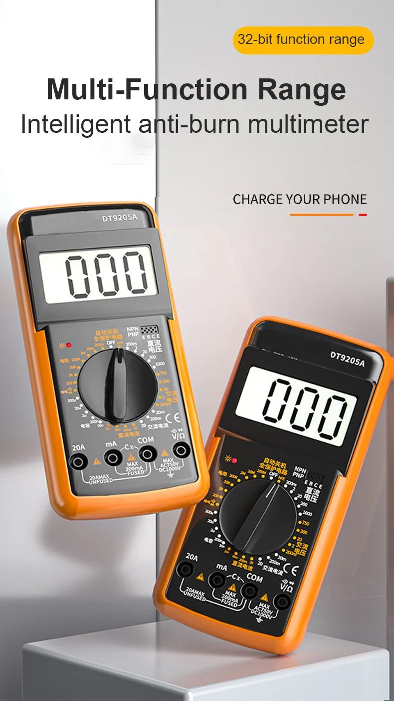 【24 Hours Delivery】KUAIQU Portable Multi Tester LCD Digital Multimeter ...