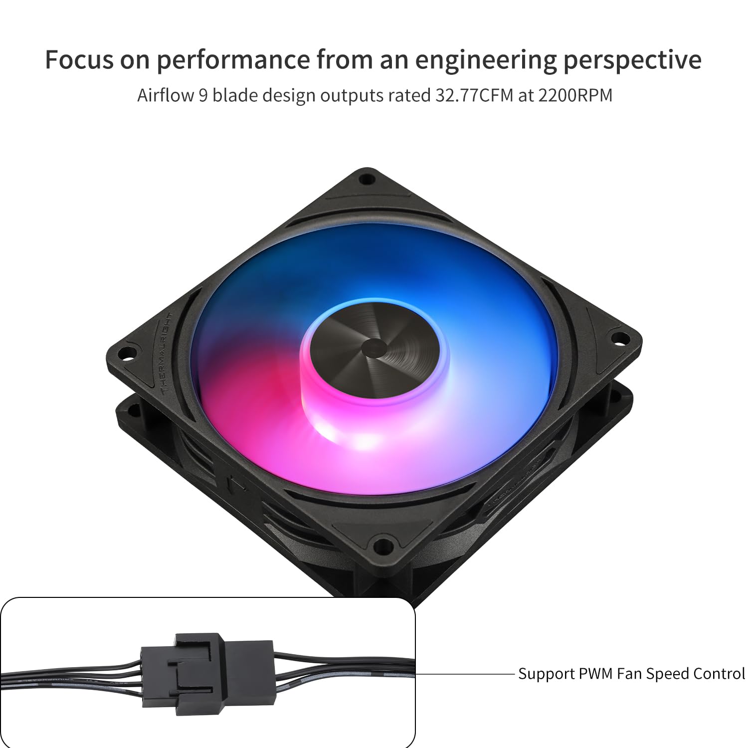 Thermalright TL-P9 Black 92mm CPU Fan Computer Case chassis Fan Quiet ...