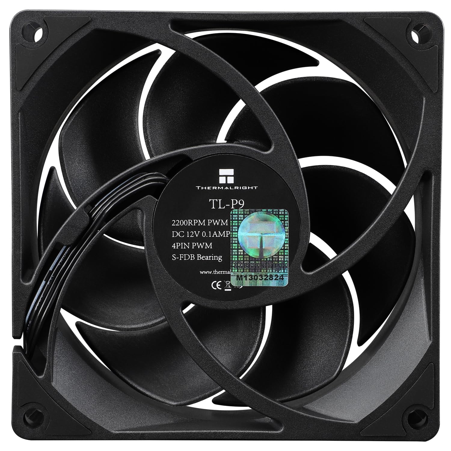 Thermalright TL-P9 Black 92mm CPU Fan Computer Case chassis Fan Quiet 2200RPM Speed 4PIN PWM PC ...