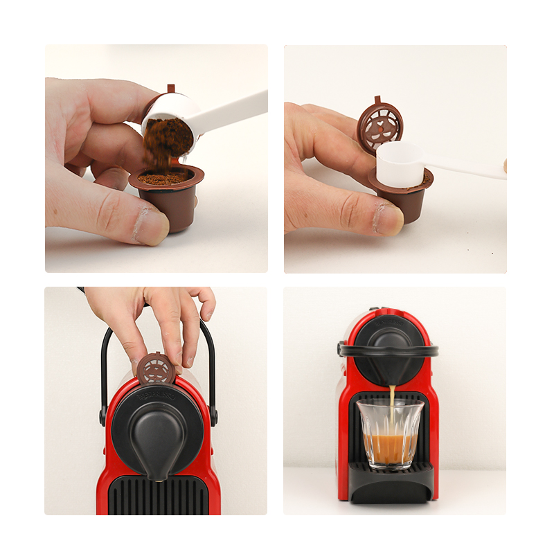 6PCS Refillable Reusable for Nespresso Capsule,Capsule Coffee Machine ...