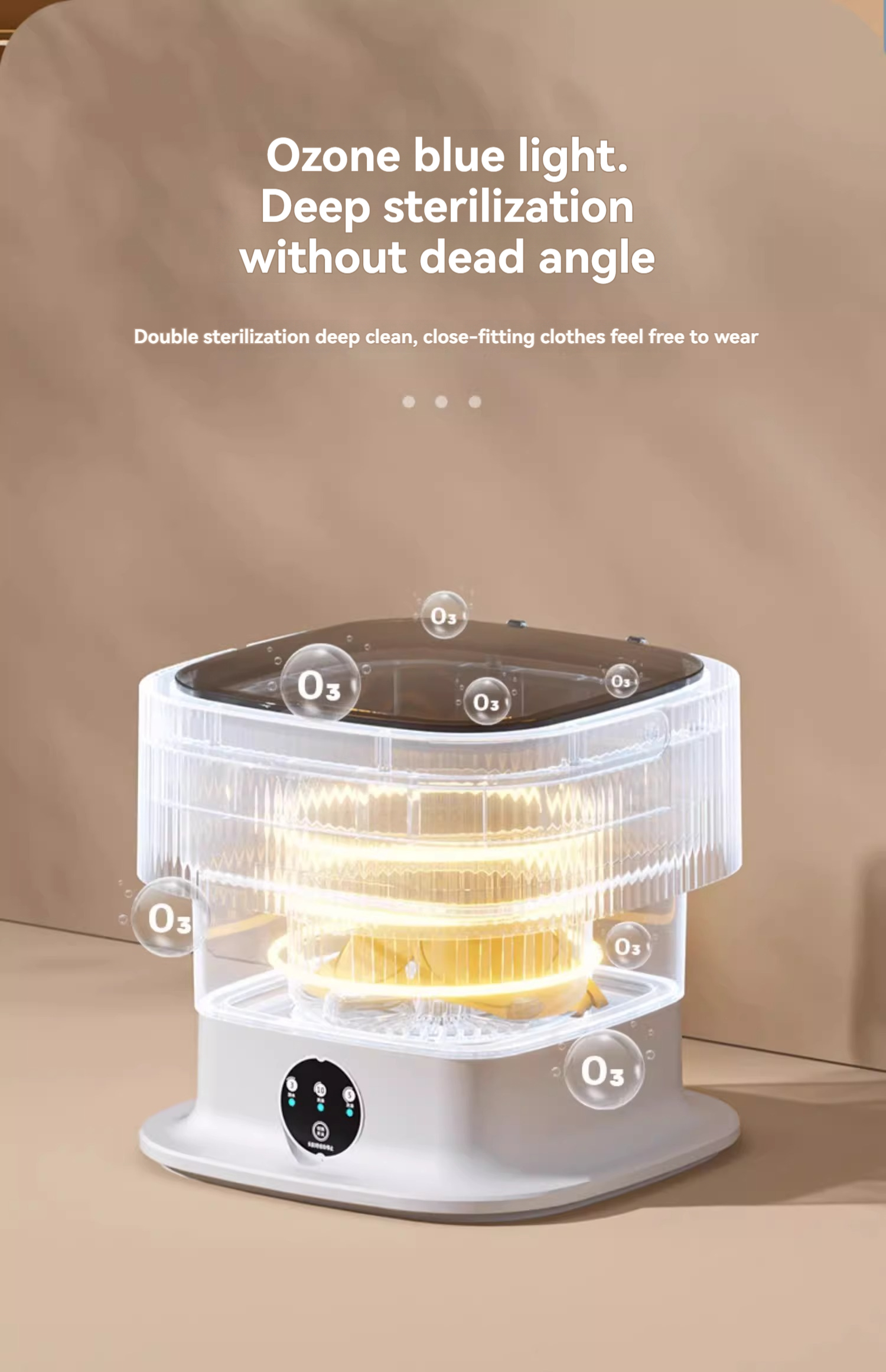 11L large capacity foldable washing machine Blue light sterilization ...