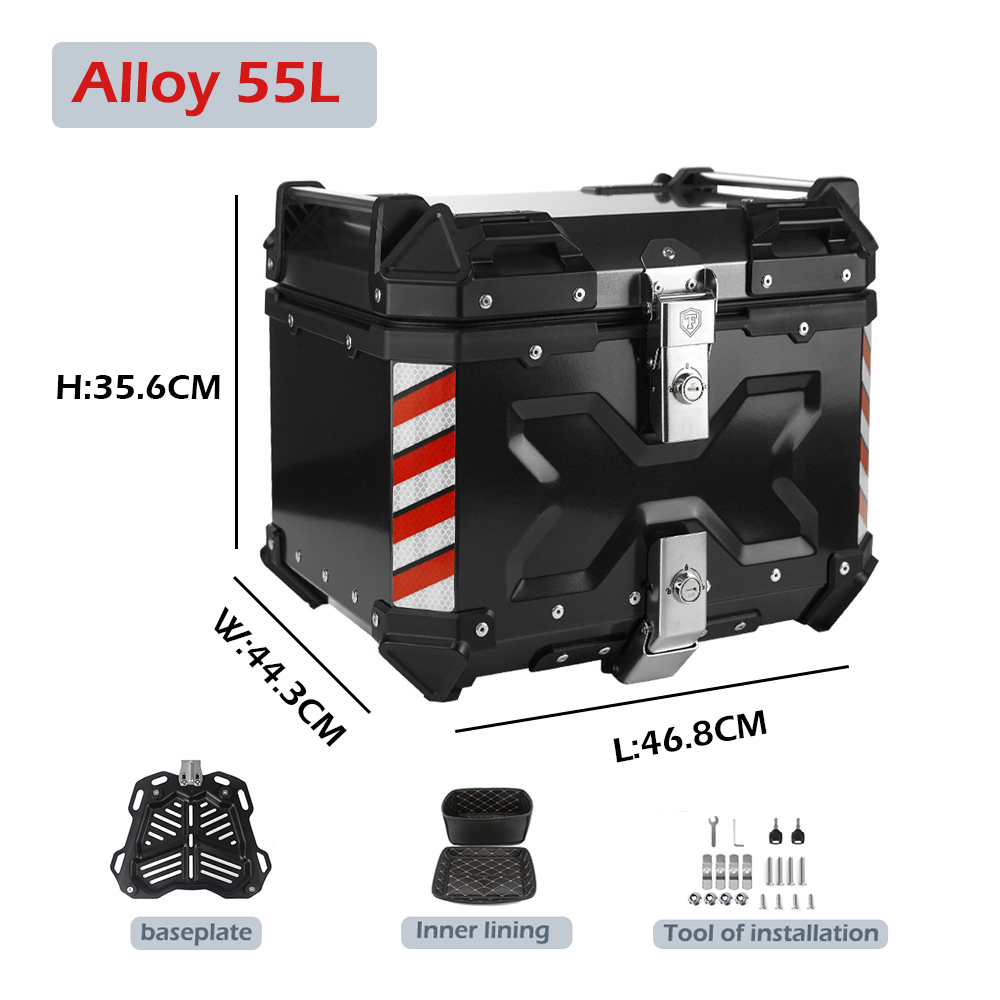 Top box 45 liters for motorcycle Top Box Motorcycle Alloy top box ...